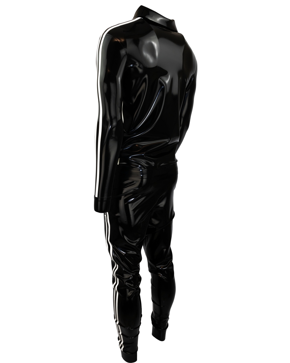RubberTech-Clothing - Latex Tracksuit DOUBLE STRIPE Laser Edition